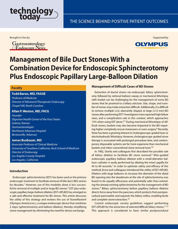 Management of Bile Duct Stones With a Combination Device for Endoscopic ...