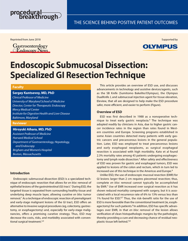 Endoscopic Submucosal Dissection: Specialized GI Resection Technique