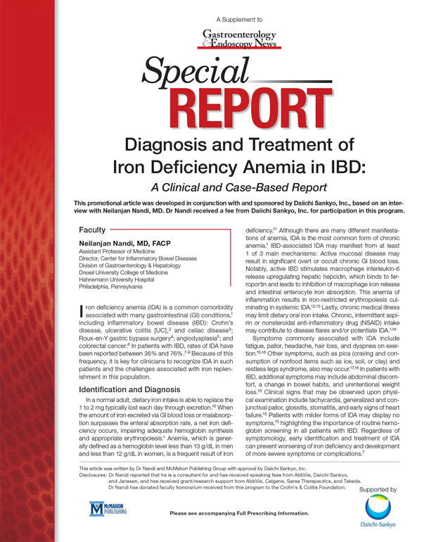 Diagnosis and Treatment of Iron Deficiency Anemia in IBD: A Clinical ...
