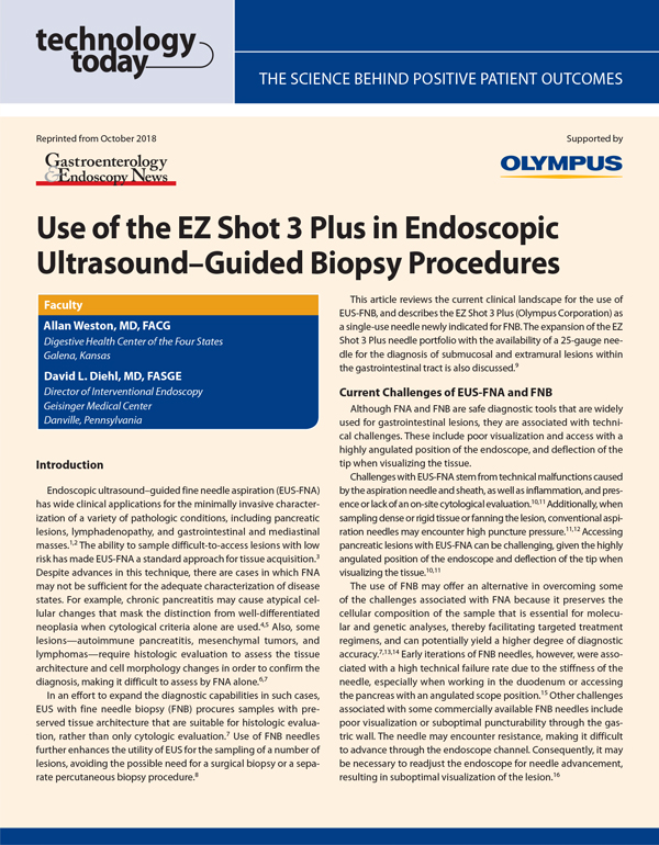 Use of the EZ Shot 3 Plus in Endoscopic Ultrasound-Guided Biopsy Procedures